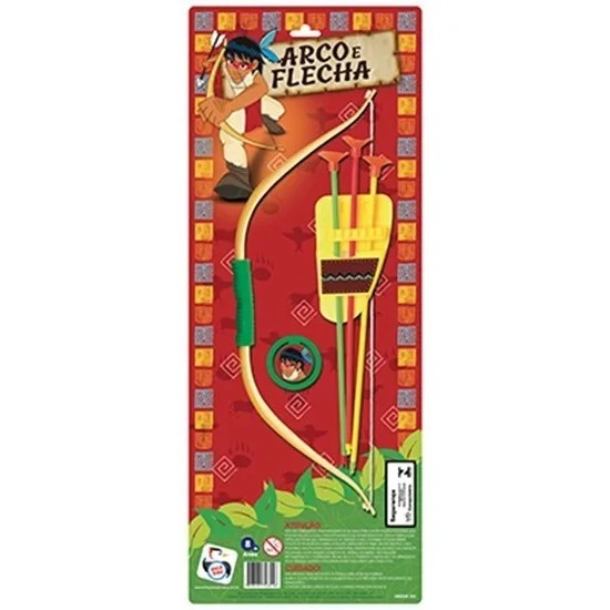 Arco e Flexa Indio Infantil Kit Arco com 3 Flechas | Shopee Brasil