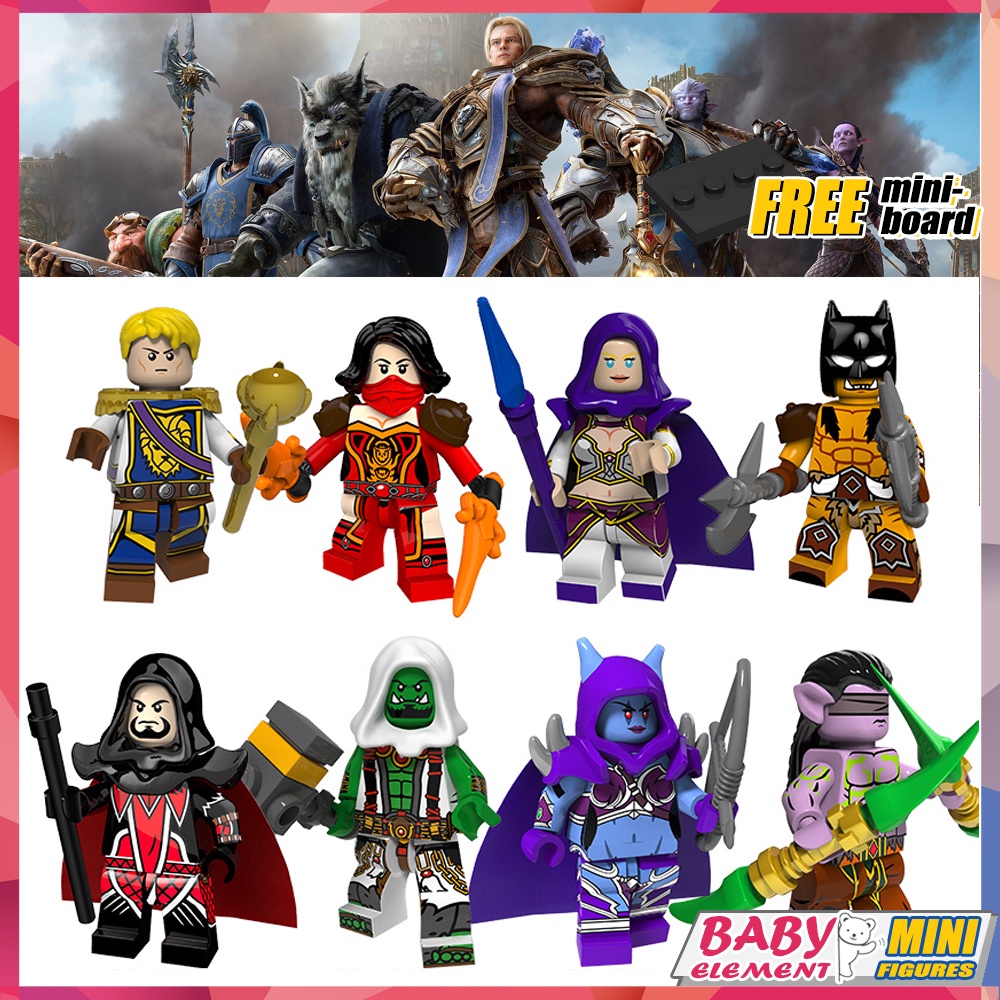 Tipos De 8 World of Warcraft Minifigures Anduin Wrynn Vanesa Jaina ...