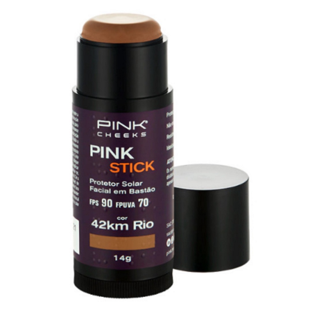 Pink Cheeks Protetor Solar Facial com Base Pink Stick FPS 90 Cor 42km ...