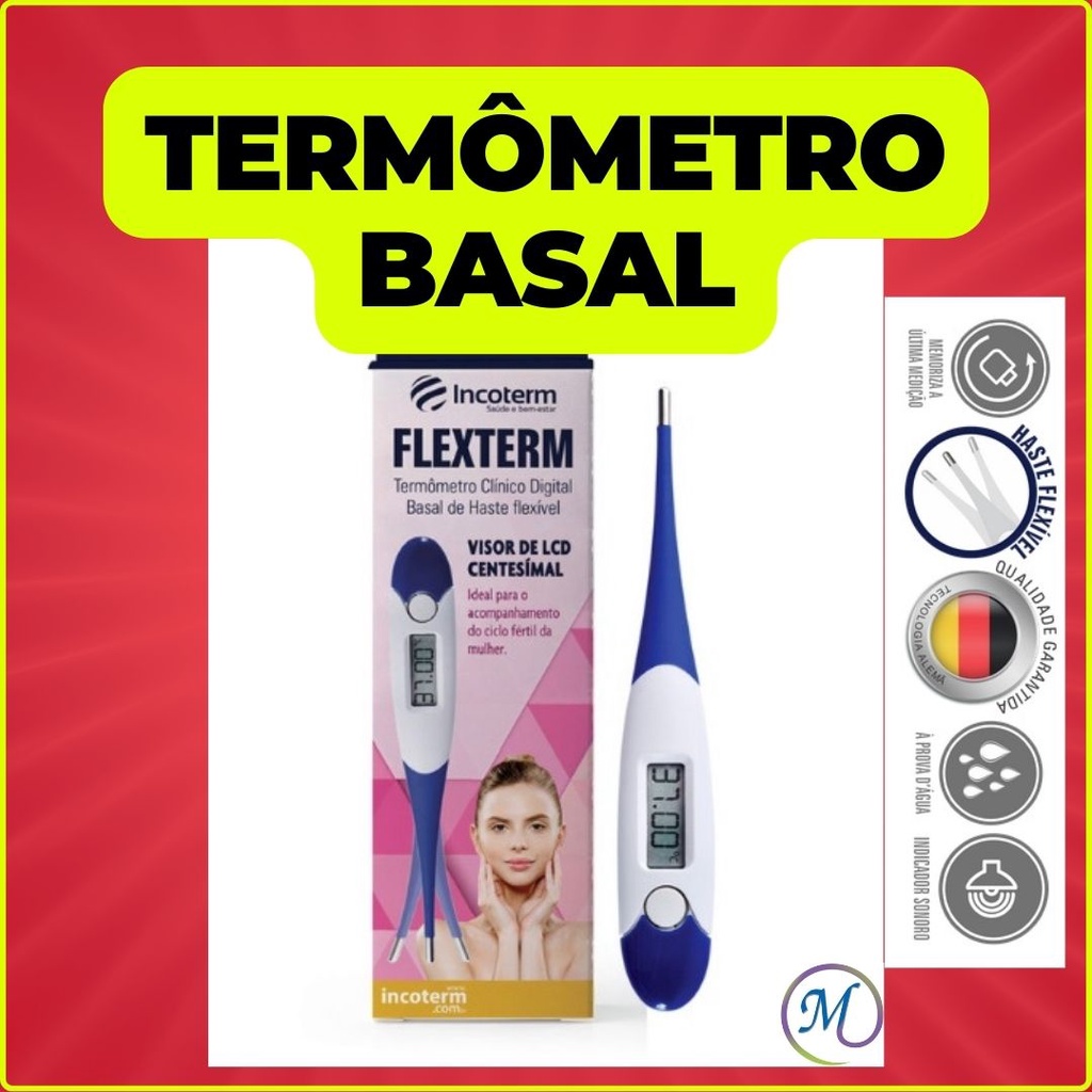 Termômetro Digital Flexivel Basal Centesimal Fertilidade - Certificado ...