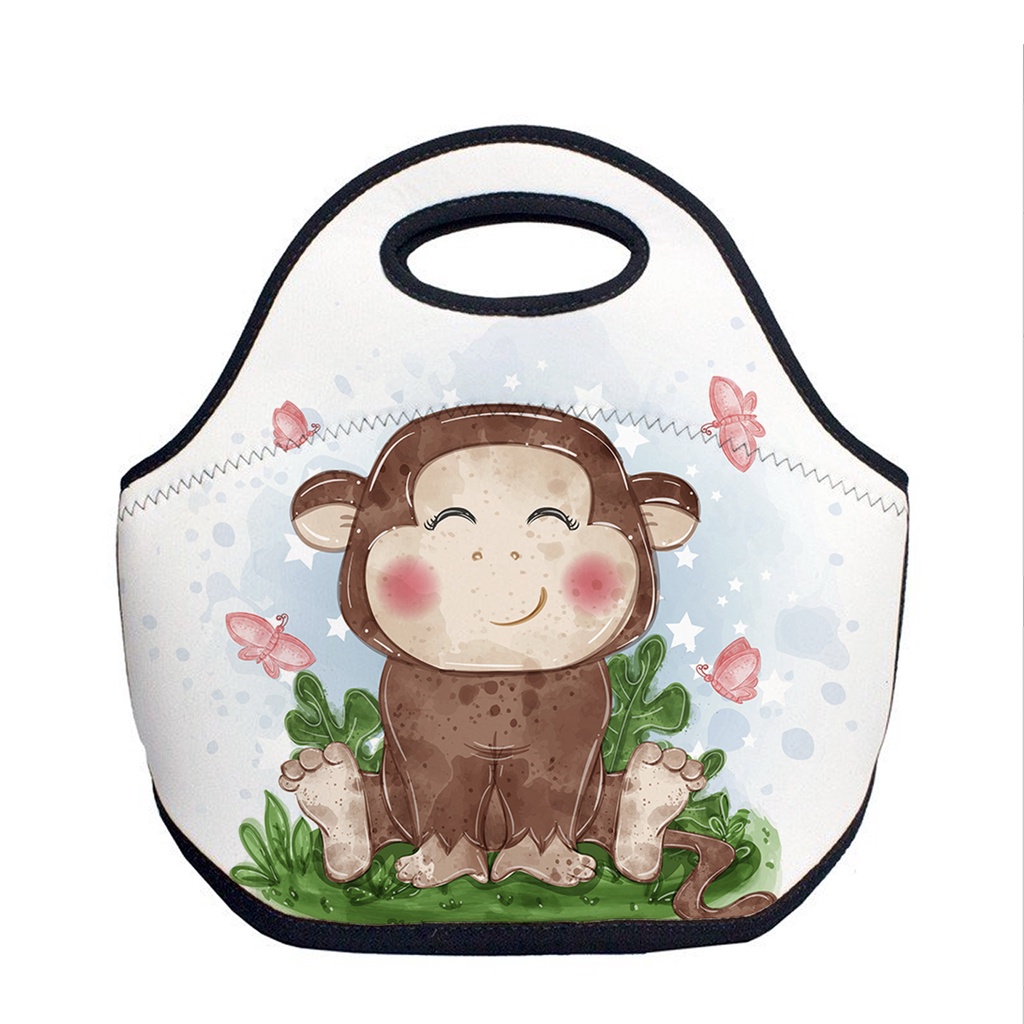Lancheira Escolar Merendeira Infantil Bebê Safari Macaco | Shopee Brasil