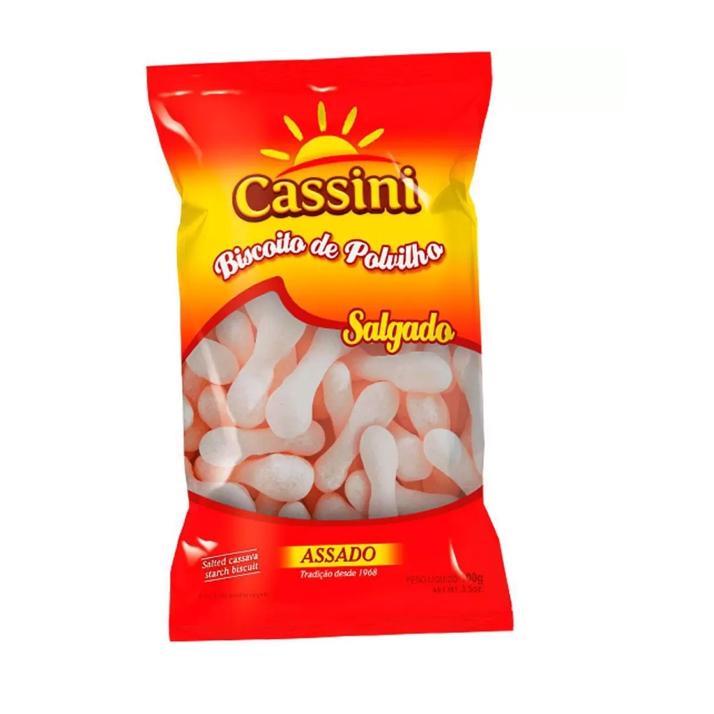Biscoito De Polvilho Salgado Assado Cassini 100g | Shopee Brasil