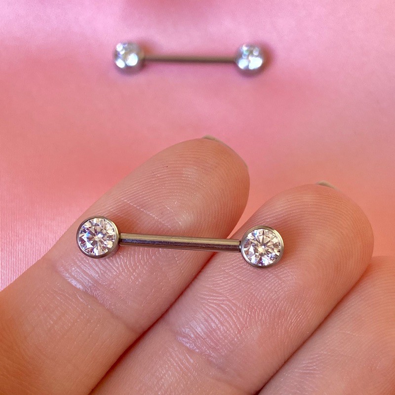 Piercing para Mamilo Titânio | Shopee Brasil