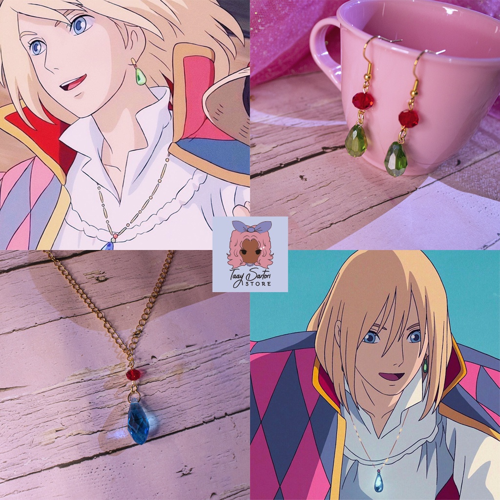 Colar e Brinco Howl - O Castelo Animado | Shopee Brasil