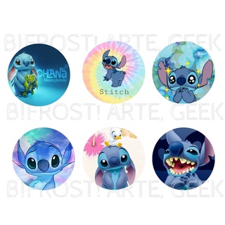 Kit 6 Botons Stitch diversos modelos Lilo & Stitch desenhos fofos ...