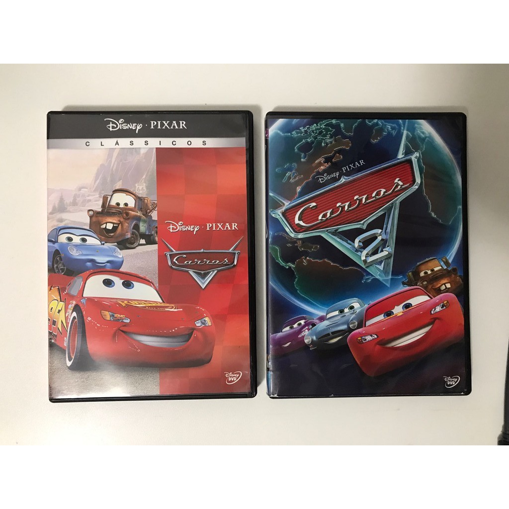 dvd filme CARROS e CARROS 2 - animação original - Relâmpago McQueen ...