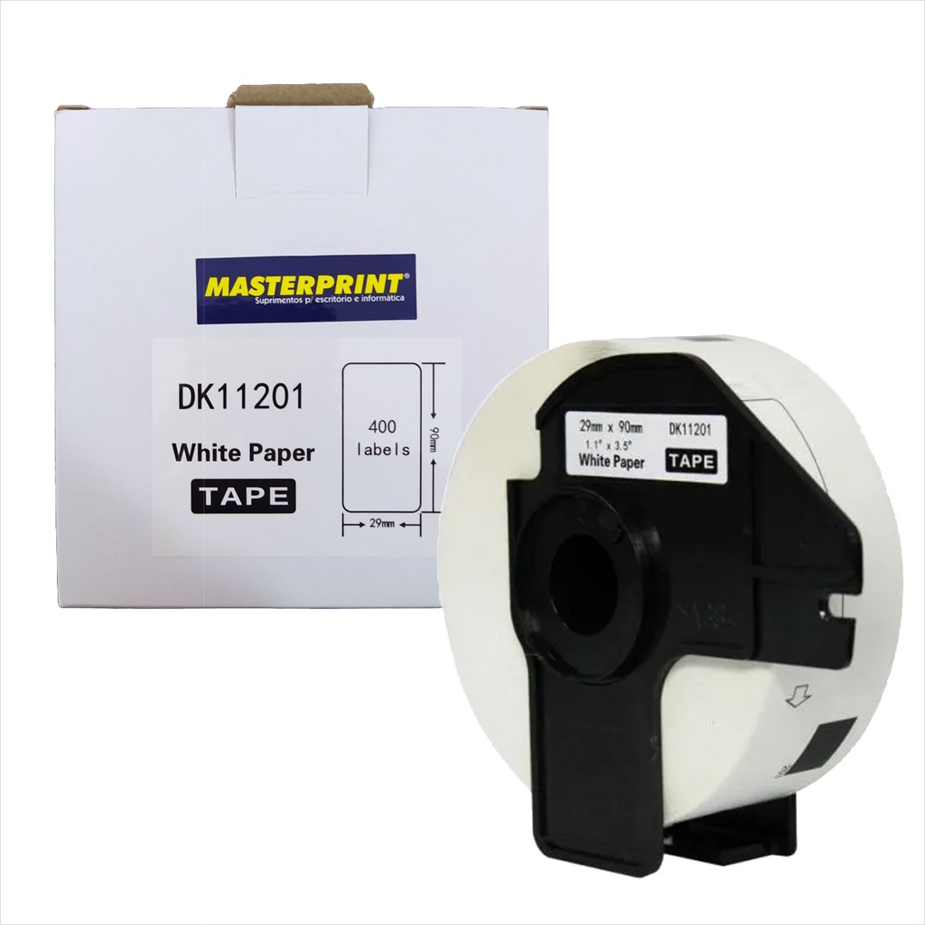 Etiqueta Fita Compativel Para Uso Em Brother Dk-1201 Ql-800 QL580 ...