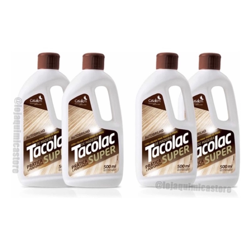 Cera Tacolac Super Piso Madeira Assoalho Taco 500 Ml 4und. | Shopee Brasil
