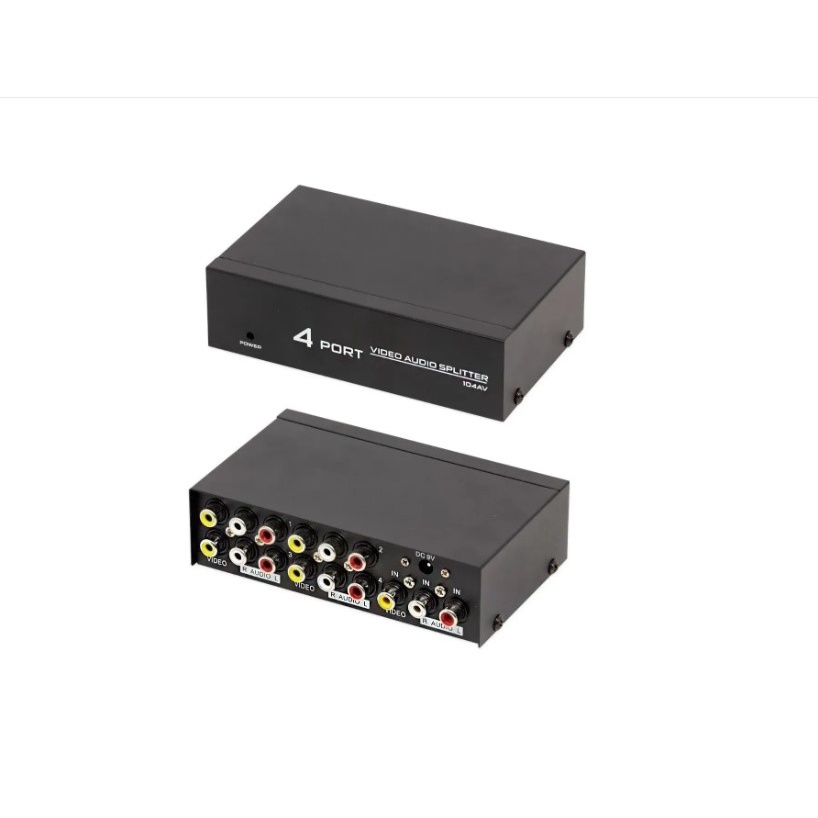 Distribuidor Rca Audio Video Composto 1x4 Splitter Av | Shopee Brasil