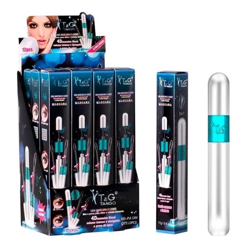 RÍMEL 4D 2 em 1 T&G tango - ORIGINAL-VALIDADE 2026-QR CODE -prova d ...