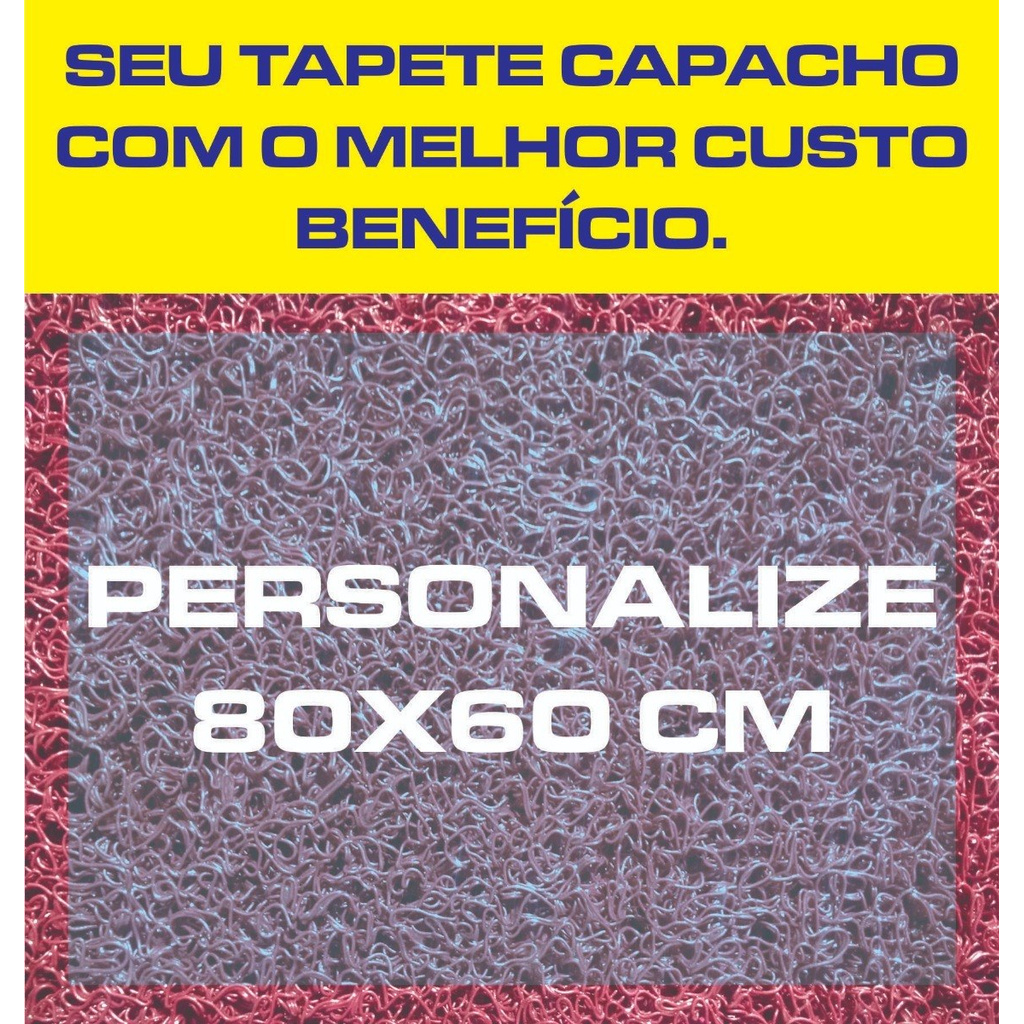 Tapete Capacho 80x60 Personalizado Loja Empresa Condominio vinil porta ...