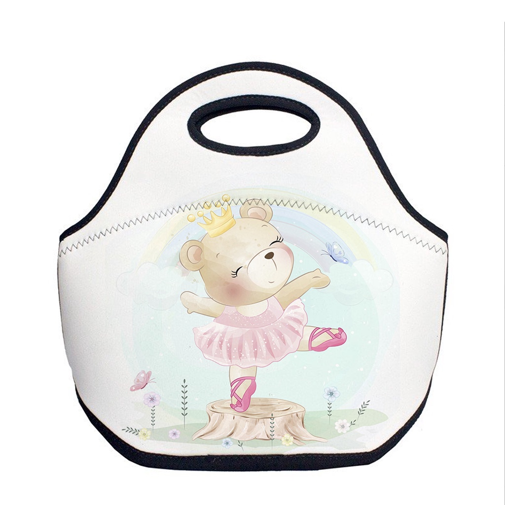 Lancheira Escolar Merendeira Infantil Bebê Ursinha bailarina | Shopee ...