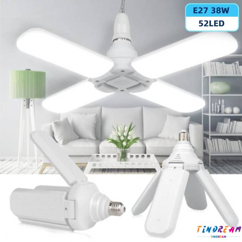 Lâmpada Articulada Led Pétala Ajustável Multi E27 38W Design Ventilador ...