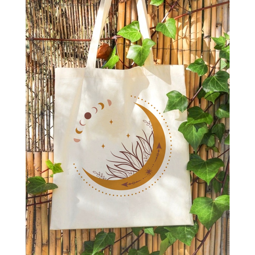 Ecobag/Sacola Lua Dourada | Shopee Brasil