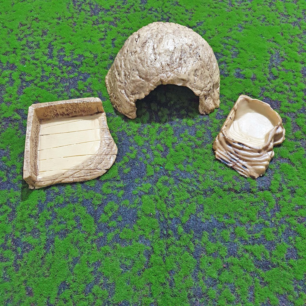 Kit Jabuti Pequeno - Toca + Comedouro + Bebedouro Reptmania | Shopee Brasil