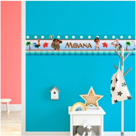 Faixa Decorativa Border Moana 2m Por 15 Cm-com Nome | Shopee Brasil