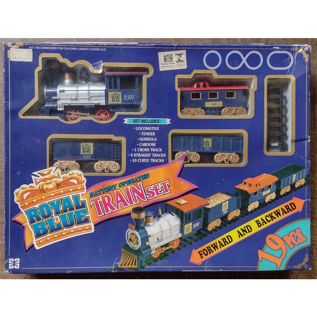 Trem Brinquedo Royal Blue Locomotiva & Vagões (pilha) | Shopee Brasil