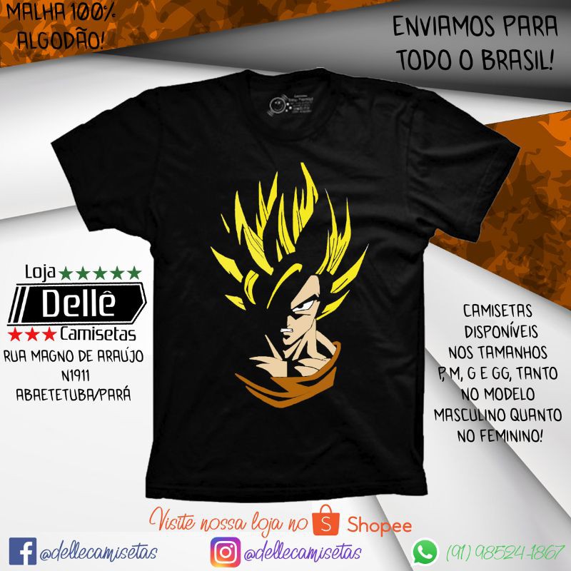 Camisetas Goku - Dragon Ball | Shopee Brasil