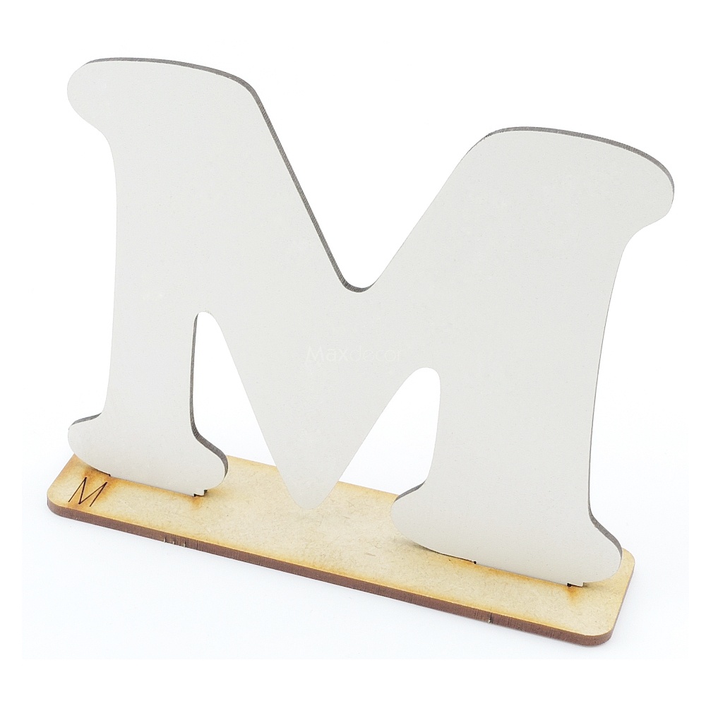 Letra de Mesa em MDF Branco 10cm de Altura 1 Unidade - M | Shopee Brasil