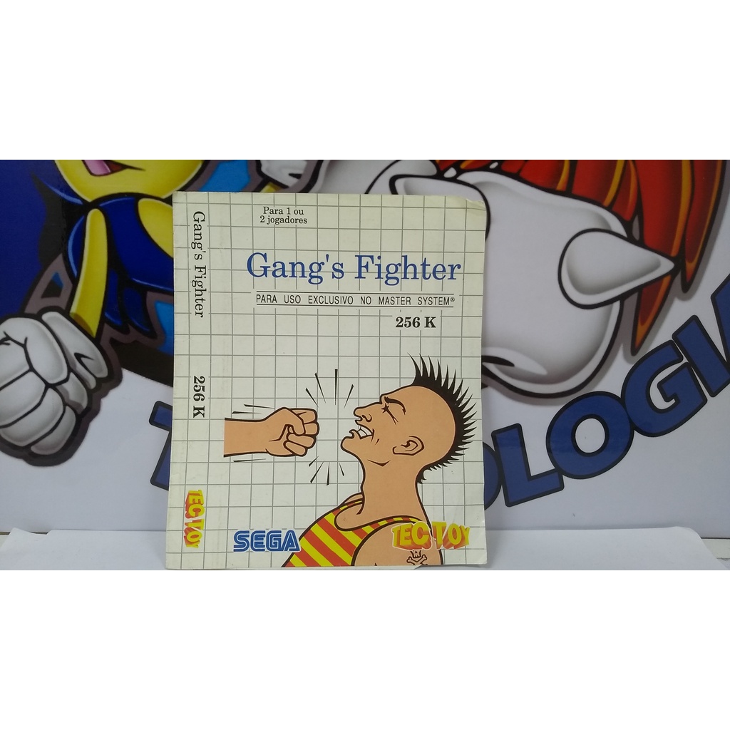 gangs fighter encarte master system | Shopee Brasil