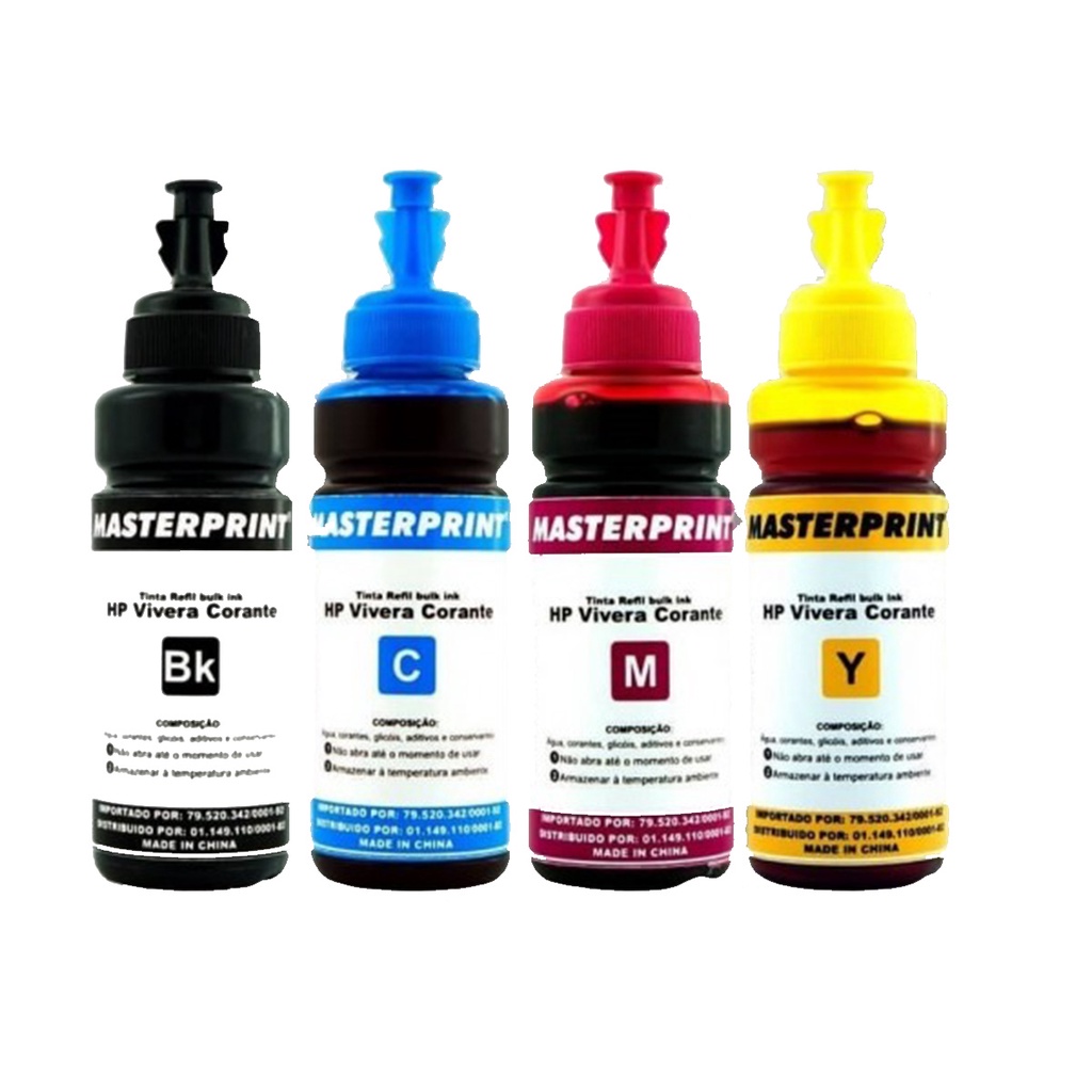 Refil de Tinta Bulk Ink Para HP 100Ml Masterprint | Shopee Brasil