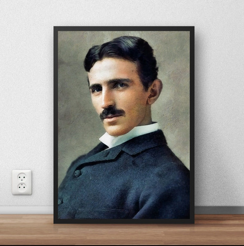 Quadro / Poster C Moldura Nikola Tesla Fisico P5964 | Shopee Brasil