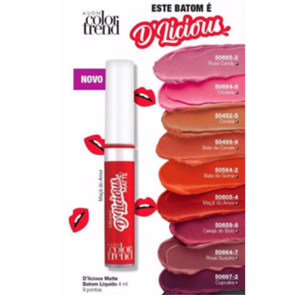 Batom Líquido Creamy D'Licious Matte 4ml | Shopee Brasil