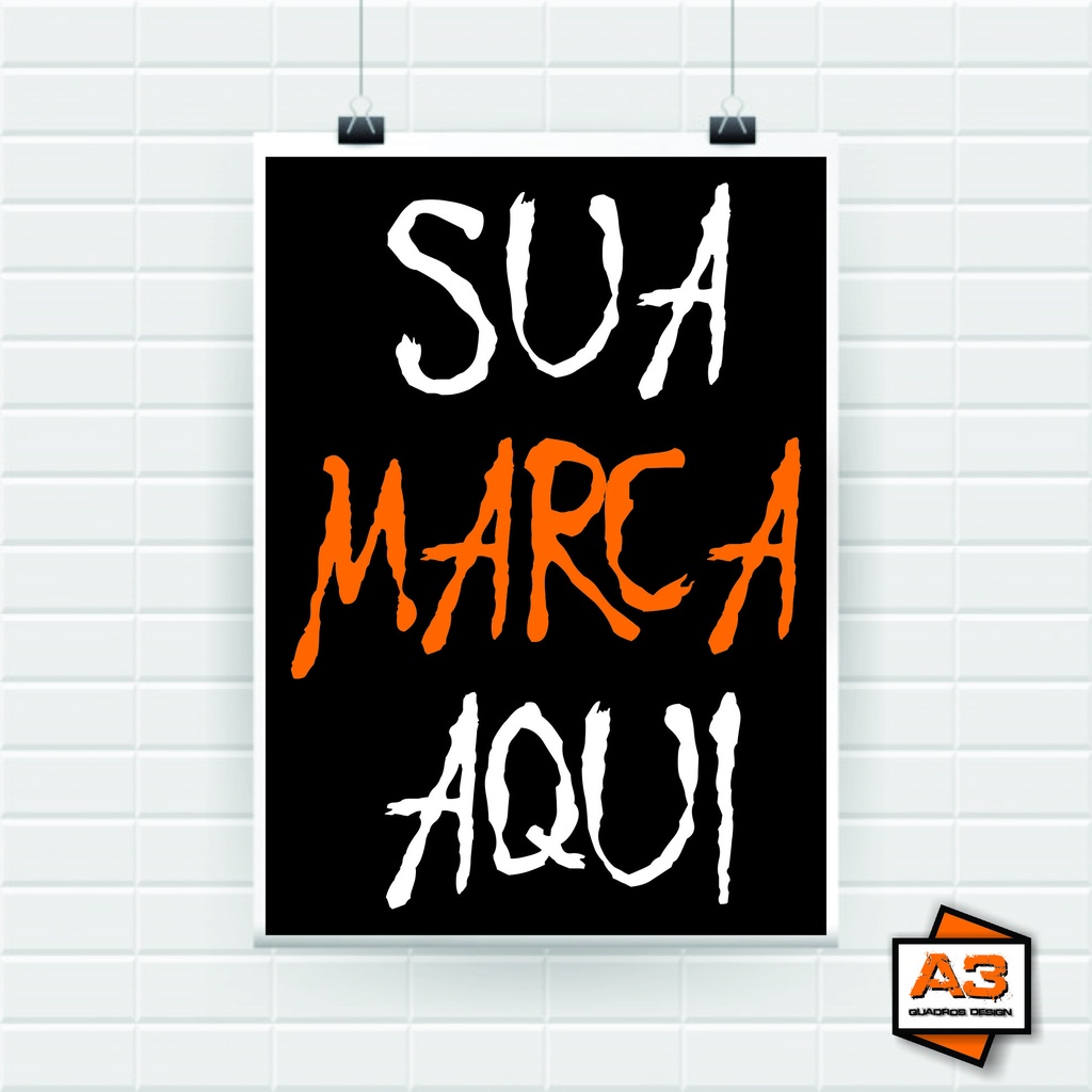 Poster Cartaz Sua Marca Aqui A4 (21cm x 30cm) | Shopee Brasil