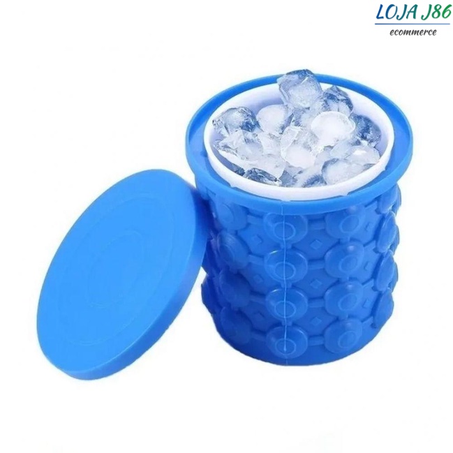Mini Balde de Gelo em Silicone Gel Forma de Gelo Ice Magic Cube 900 Ml ...
