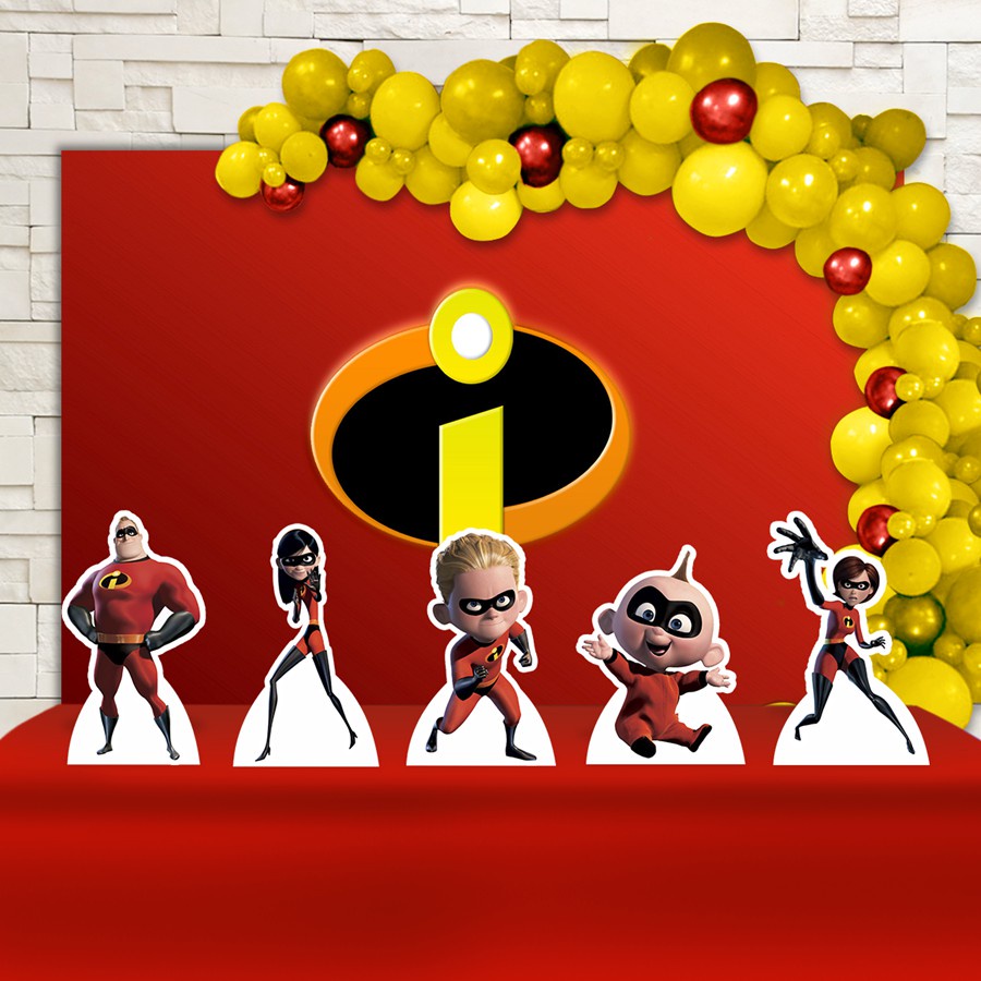 Festa Aniversário Os Incríveis Decoração Cenário Kit Ouro | Shopee Brasil