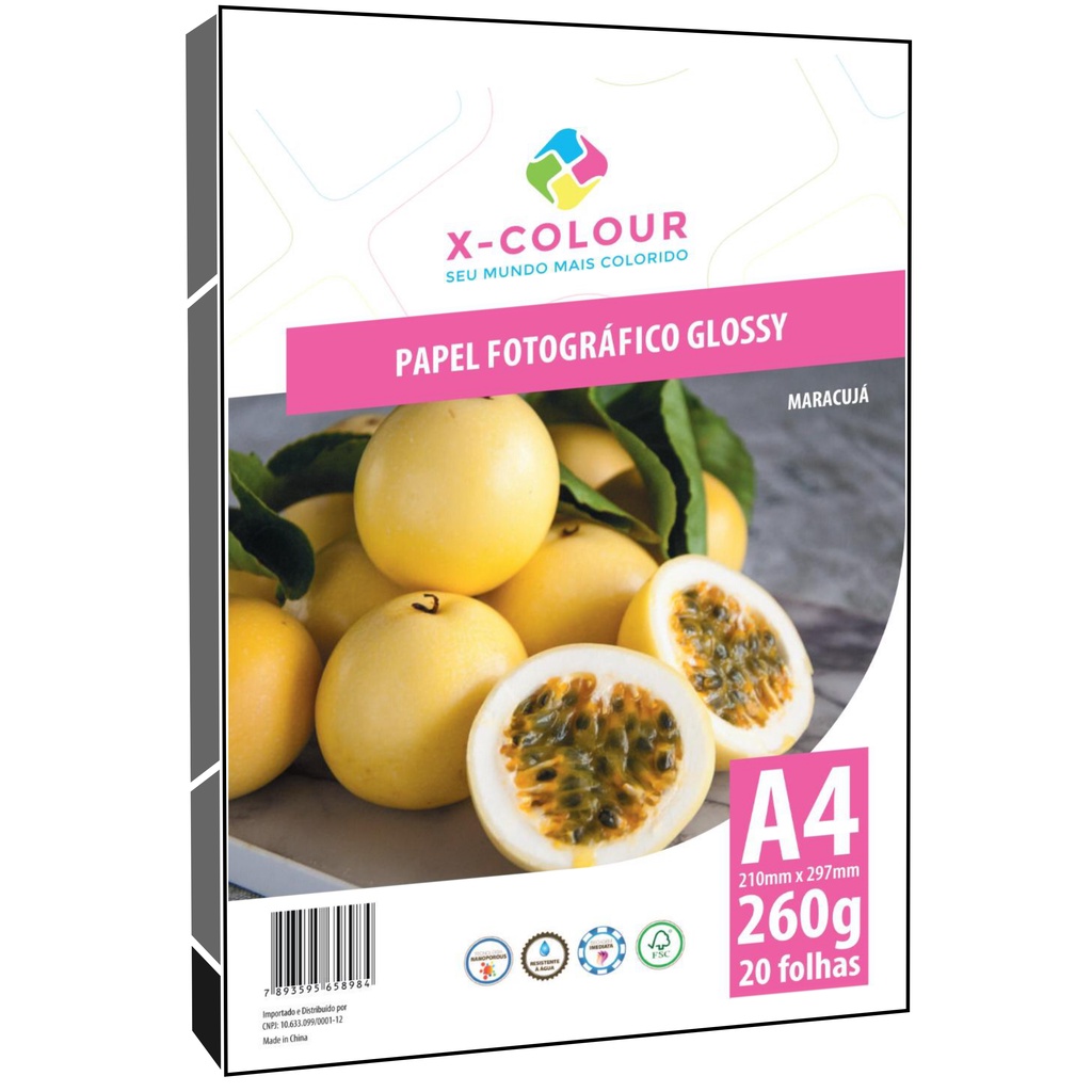 Folhas Papel Foto Glossy 260g A4 Brilho Prova D'agua NÃO DESBOTA | Shopee Brasil
