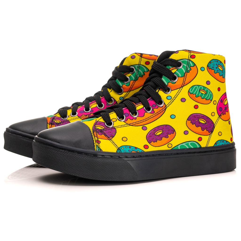 Tênis Cano Alto Rosquinhas Doce Colorido Pronto Entrega | Shopee Brasil