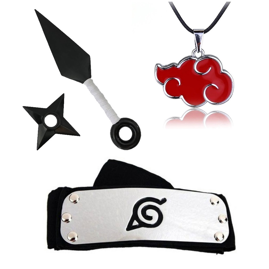 kit bandana vila folha Itachi renegata de naruto preto azul vermelha ...