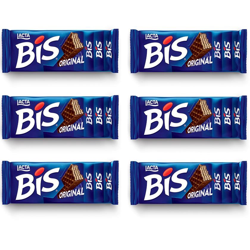 Chocolate Preto Lacta Bis Classico Kit com 6 Unidades | Shopee Brasil