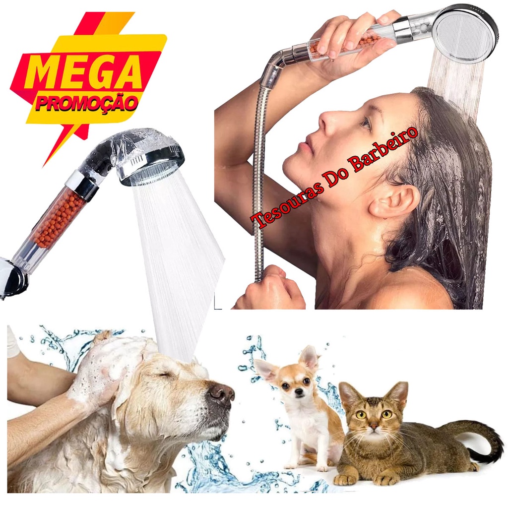 Ducha purificação iônica remoção de flúor de cloro | Shopee Brasil