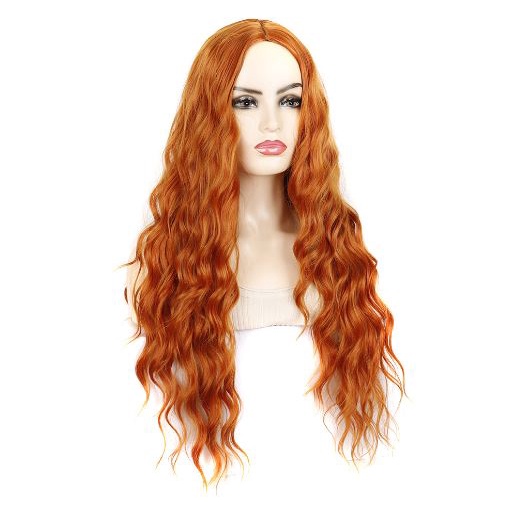 Peruca Lace Wig Normal Fibra Futura Ruiva com Top Silk 65cm Lindissima ...