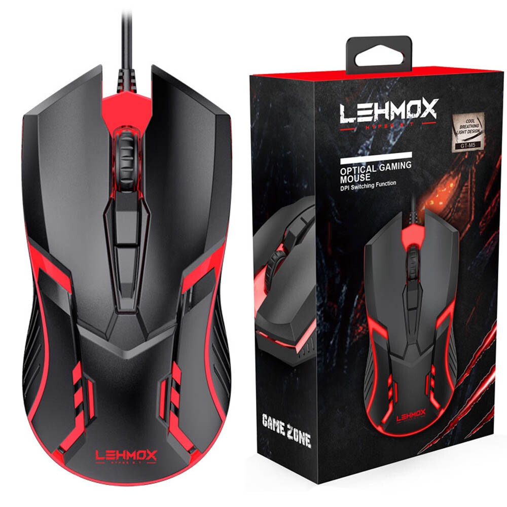 Mouse Gamer USB LED Hyper 1200 DPI LEHMOX | Shopee Brasil