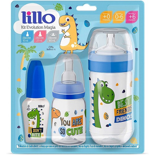 Kit 3 Mamadeiras Lillo Evolution Magia Dinossauro Primeiros Passos RN ... Kit 3 Mamadeiras Lillo Evolution Magia Dinossauro Primeiros Passos RN ...