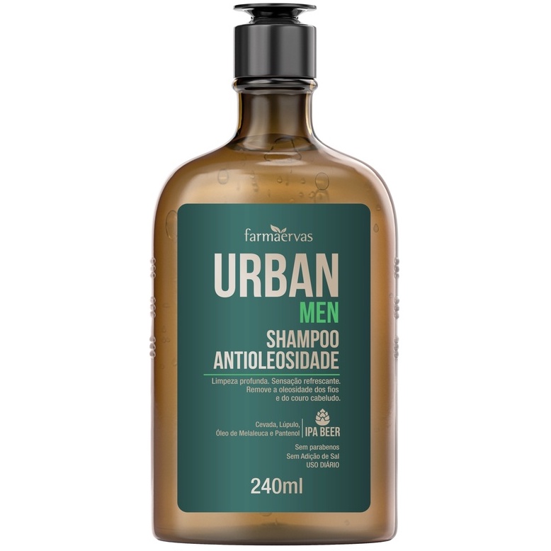 Shampoo Antioleosidade Urban Men 240 Ml | Shopee Brasil