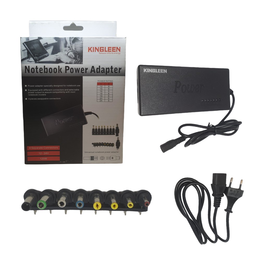 CARREGADOR UNIVERSAL PARA NOTEBOOK COM 8 CONECTORES KINGLEEN - ATACADO ...
