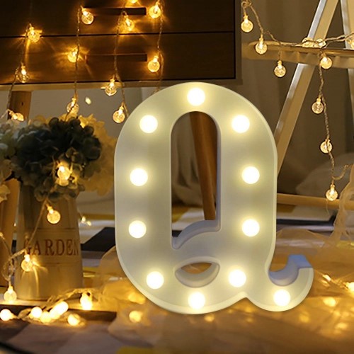 Letra Decorativa Q Luminária Letra De Led Decorativa Q 11 Leds Festa
