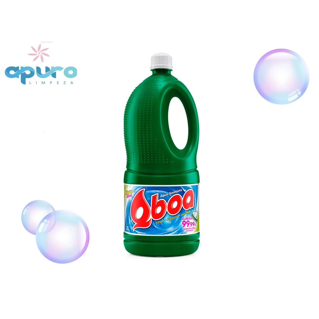 AGUA SANITARIA QBOA 2 LITROS PRODUTOS DE LIMPEZA | Shopee Brasil