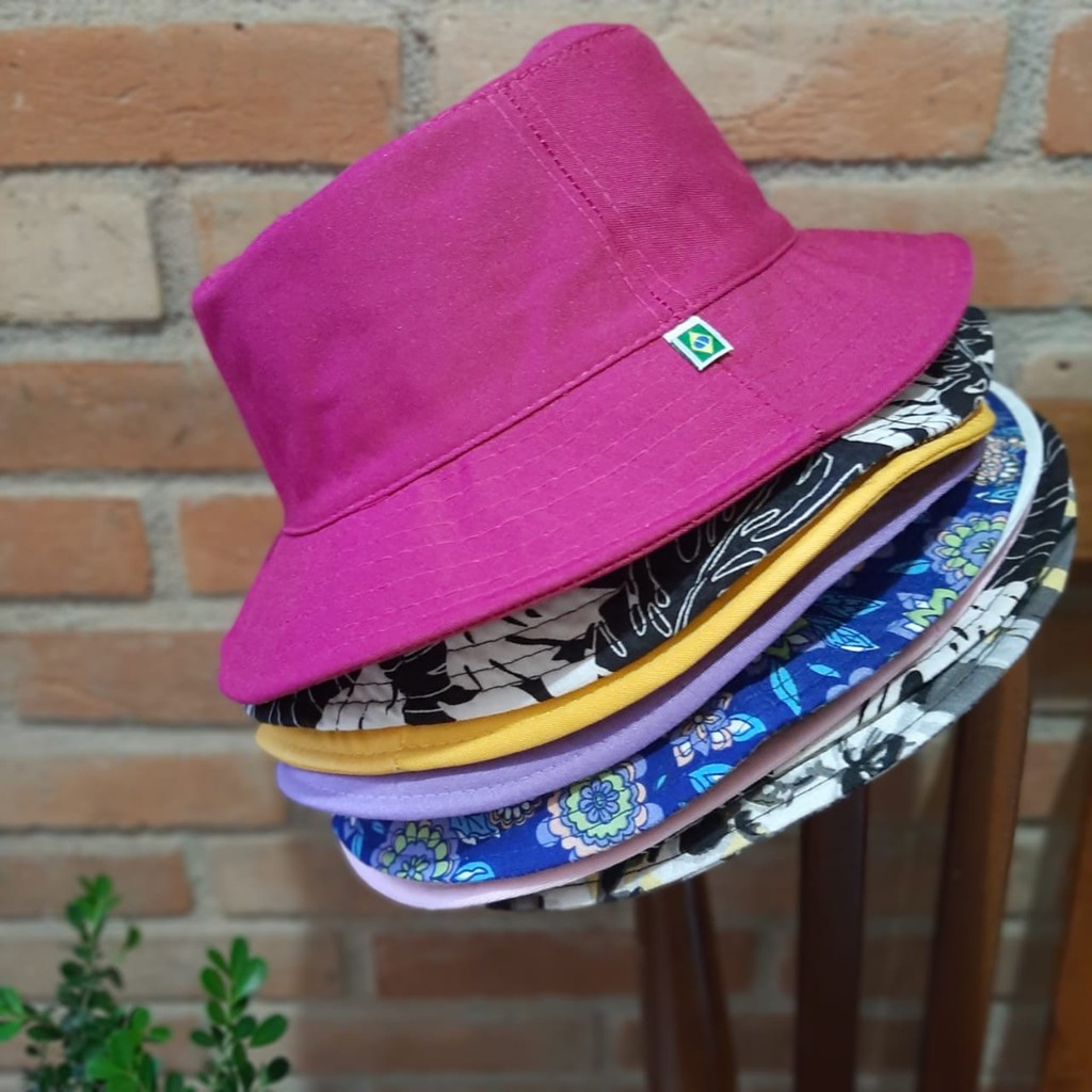 Bone Chapeu Bucket Hat Unissex - CORES VARIADAS | Shopee Brasil