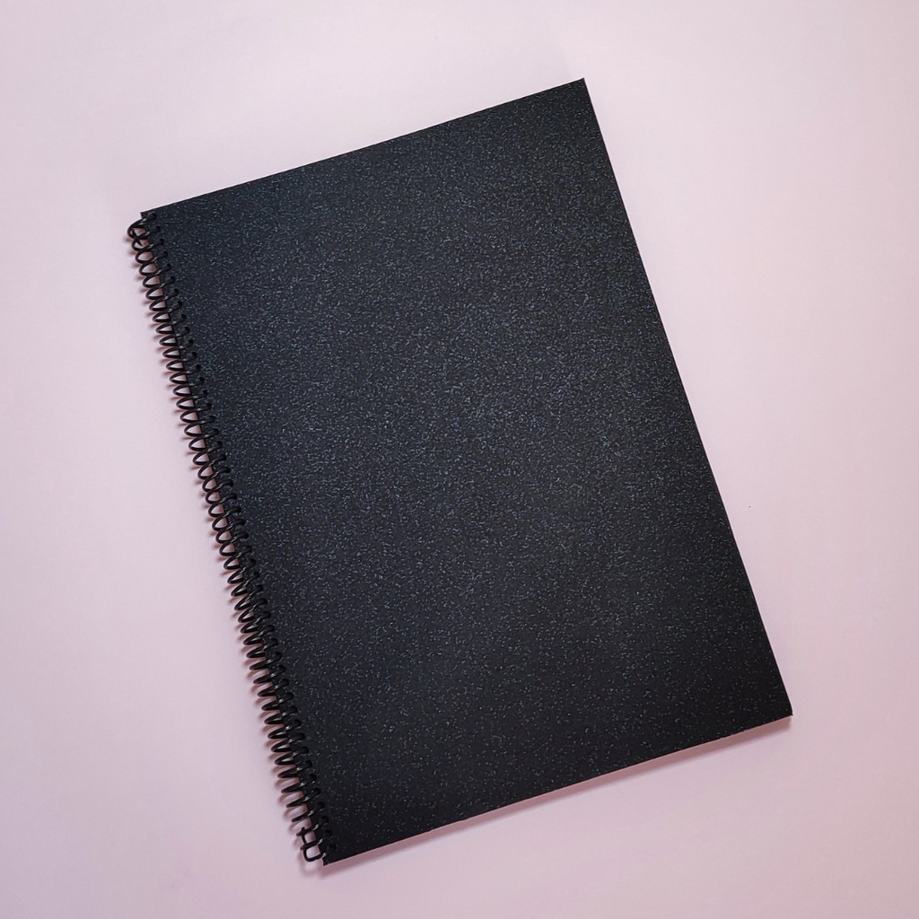 Caderno - Incrível Preto - A4 - Capa Dura Giltter - Folhas Internas Pretas de 180g - Scrapbook ...
