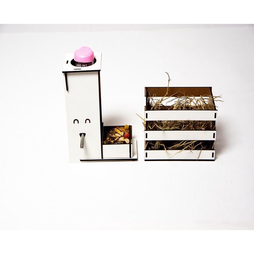 Porta feno e alfafa e suporte de bebedouro comedouro para porquinho da ...