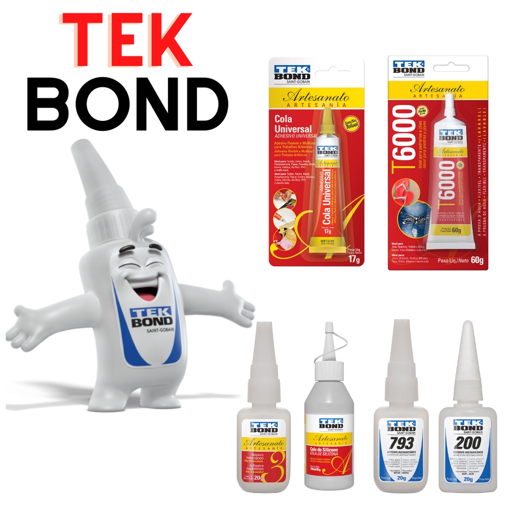 Cola Instananea Tekbond Adesivo Instantaneo Artesanato | Shopee Brasil