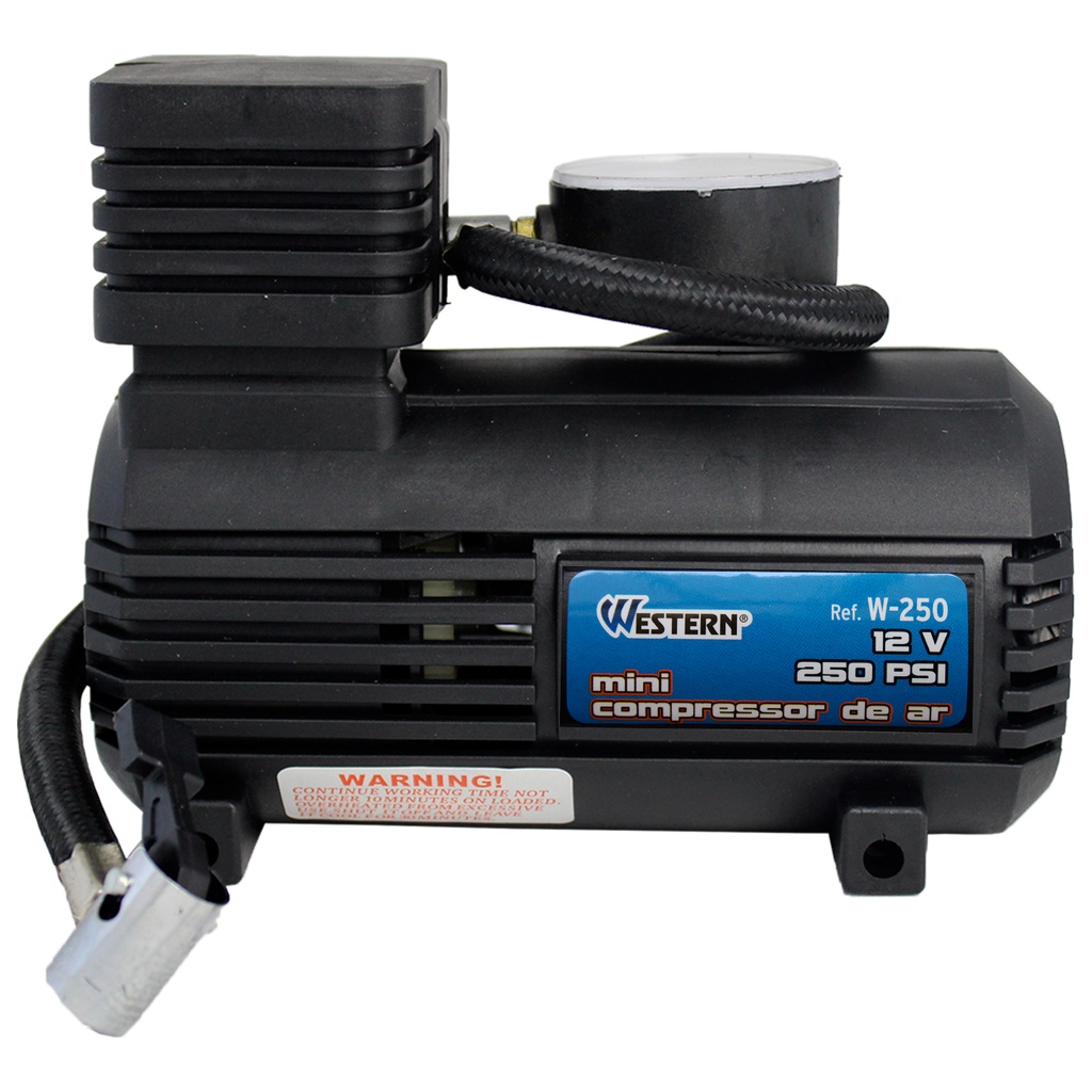 Mini Compressor de Ar 12V 250 PSI Com 3 Bicos Western | Shopee Brasil