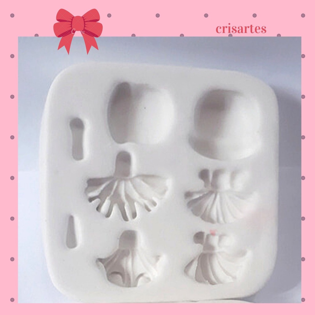 Molde de Silicone Molde Realeza Vestidos | Shopee Brasil