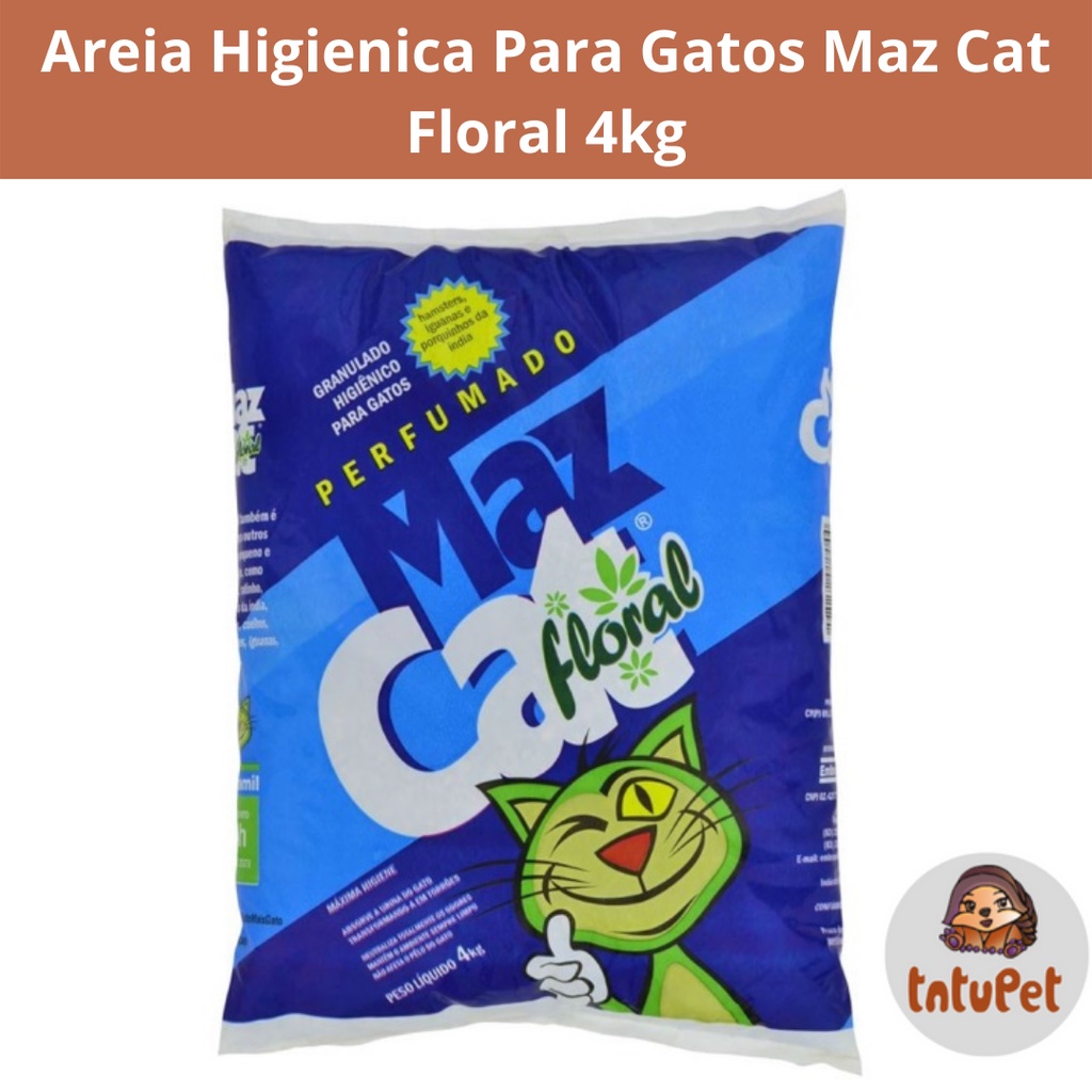 Areia Higienica para Gatos Maz Cat Floral 4KG | Shopee Brasil