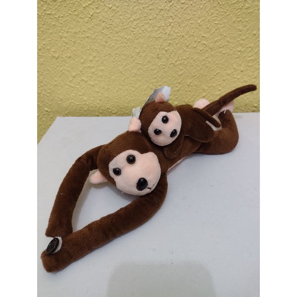 Pelúcia Macaco fofinho com Filhote Br Machine | Shopee Brasil